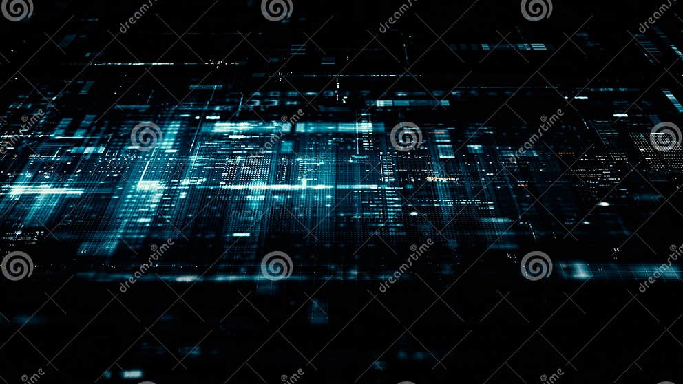 Futuristic Data Matrix Simulation Background Stock Image - Image of web3, simulation: 337834995