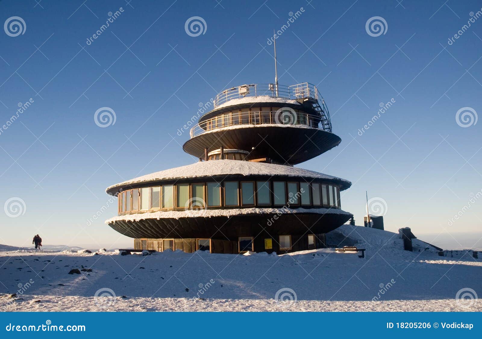 Futuristic Meteorological Station Stock Photo - Image of mountains ...