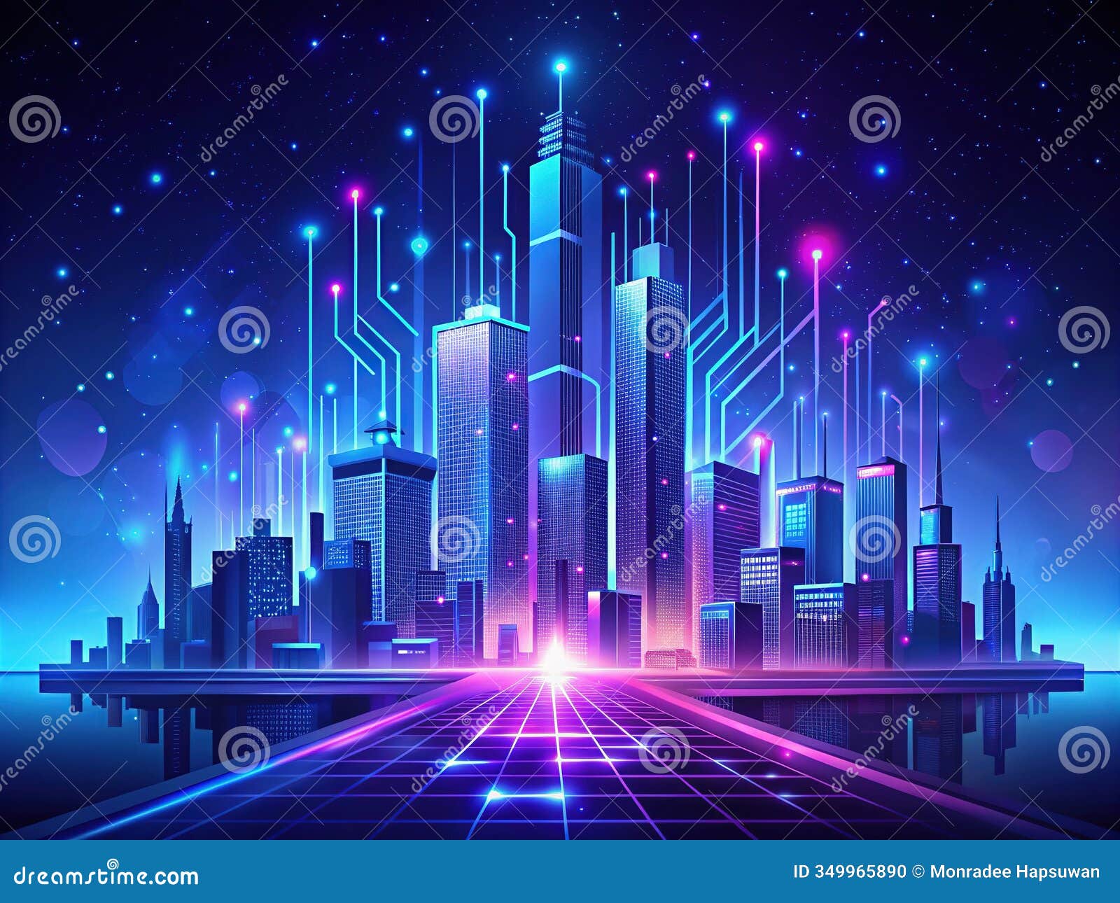 A Futuristic Metropolis of Silicon a Digital Landscape of Circuit Boards Cloud Computing and ...