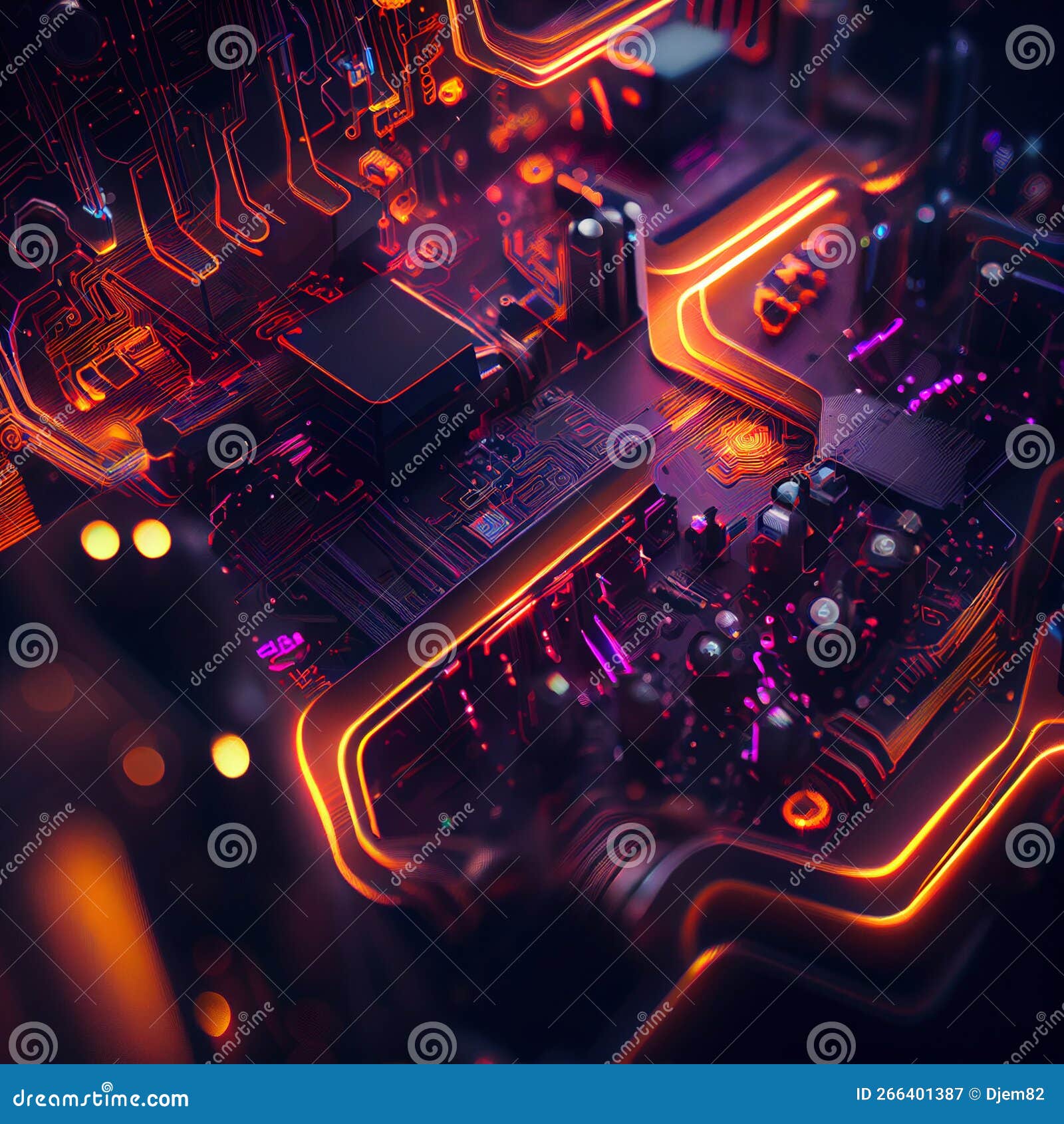 Futuristic Microchip Processor with Lights Created with Generative Ai ... Futuristic Microchip Processor with Lights Created with Generative Ai ...