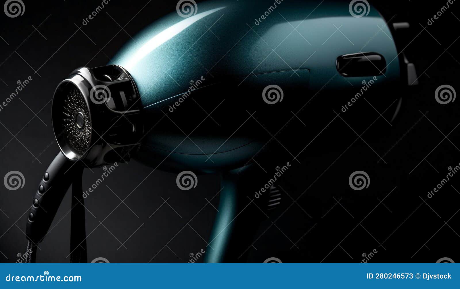 Futuristic Microphone on Tripod in Dark Studio with Blue Lighting ...