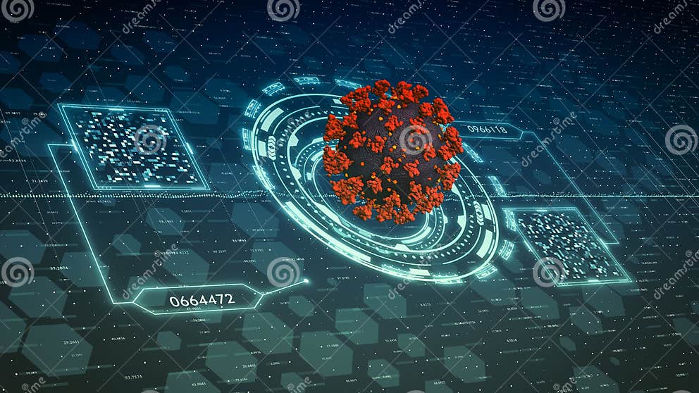 Futuristic Microscope Interface Stock Illustration - Illustration of ...