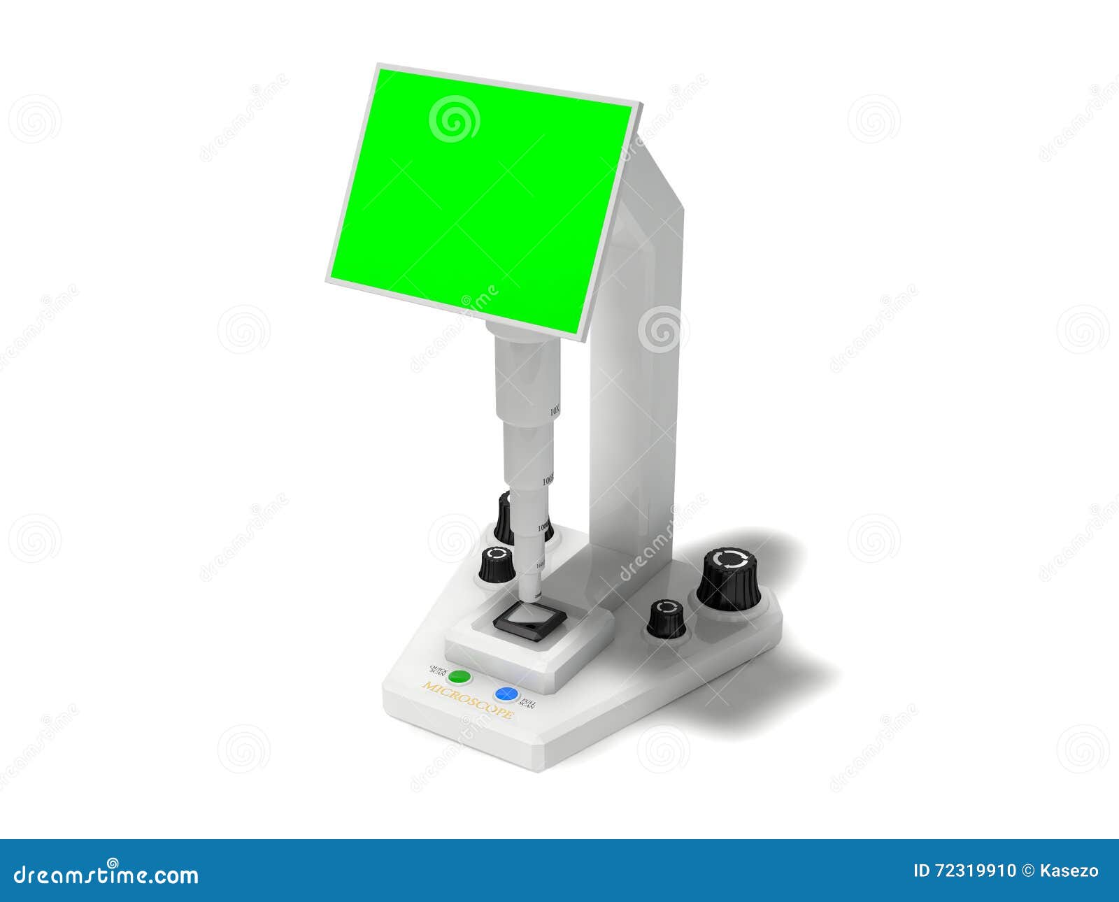 Futuristic Microscope with Touch Screen. Stock Illustration ...