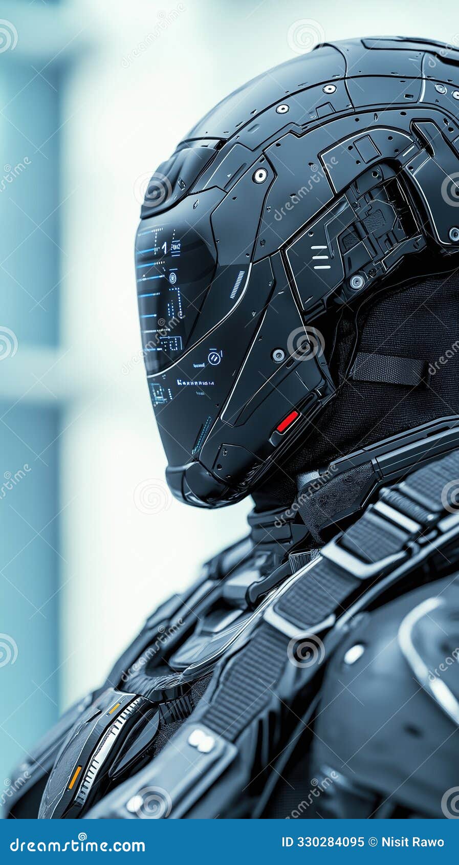 Futuristic Military Exosuit with Advanced Weaponry and AI Targeting ...