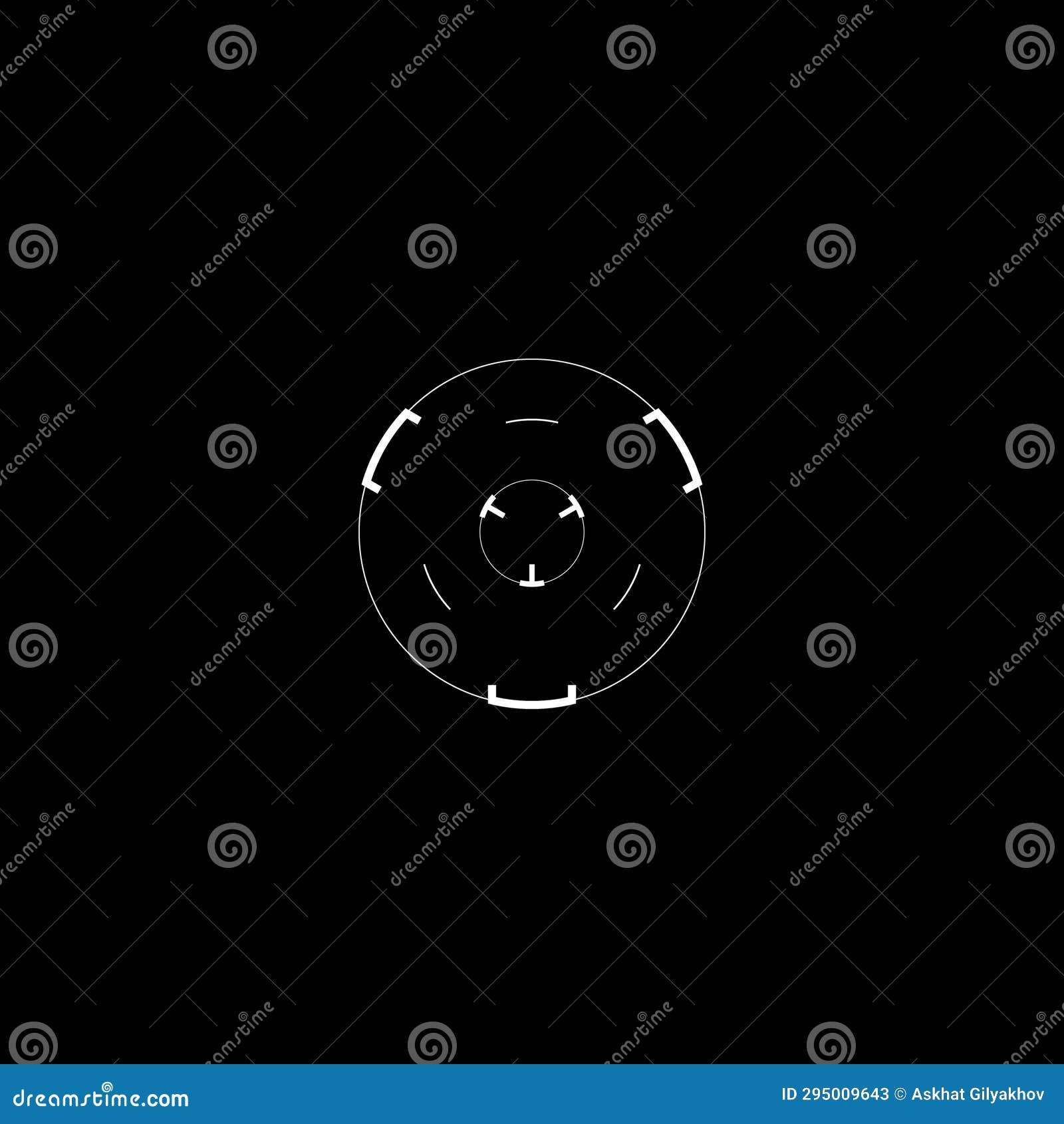 Futuristic Military GUI Circle Target, Aim, Sight, HUD Tech Reticle ...