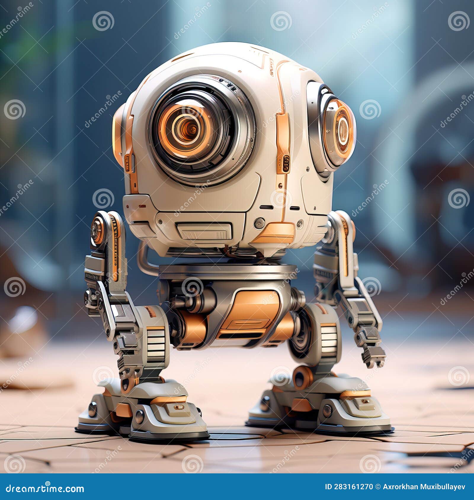 Futuristic Mini Robot Generated Ai Stock Illustration - Illustration of ...