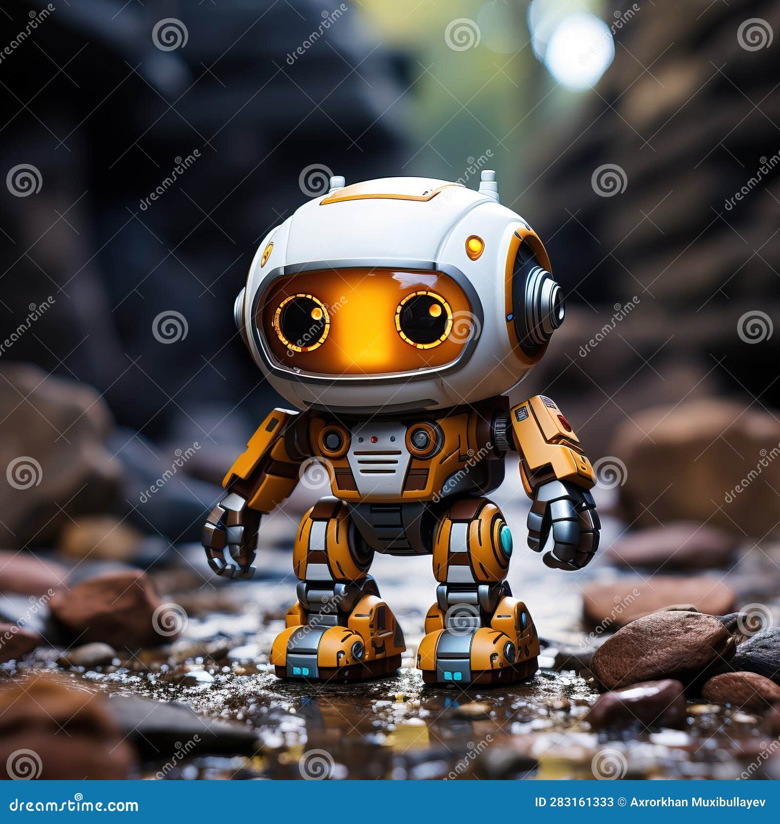 Futuristic Mini Robot Generated Ai Stock Illustration - Illustration of ...