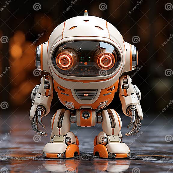 Futuristic Mini Robot Generated Ai Stock Illustration - Illustration of ...