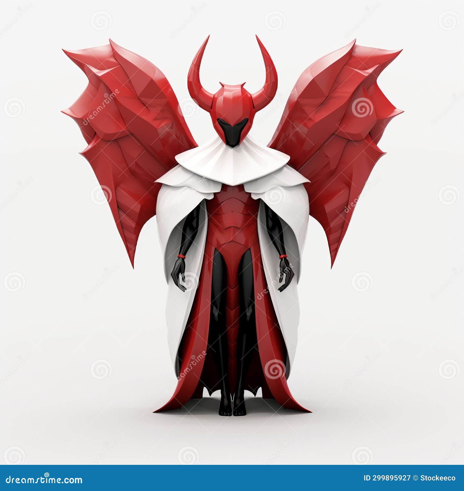 Futuristic Minimalism: 3d Render Illustration of a Changeling Demon ...