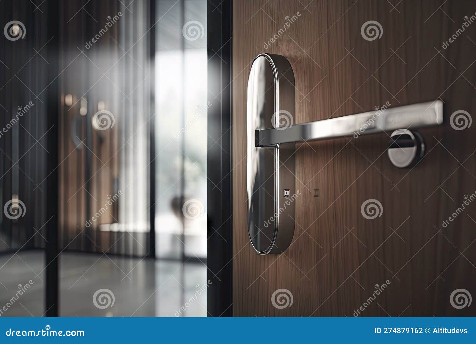 A Futuristic, Minimalist Door Handle with Sleek Lines and a Touch ...