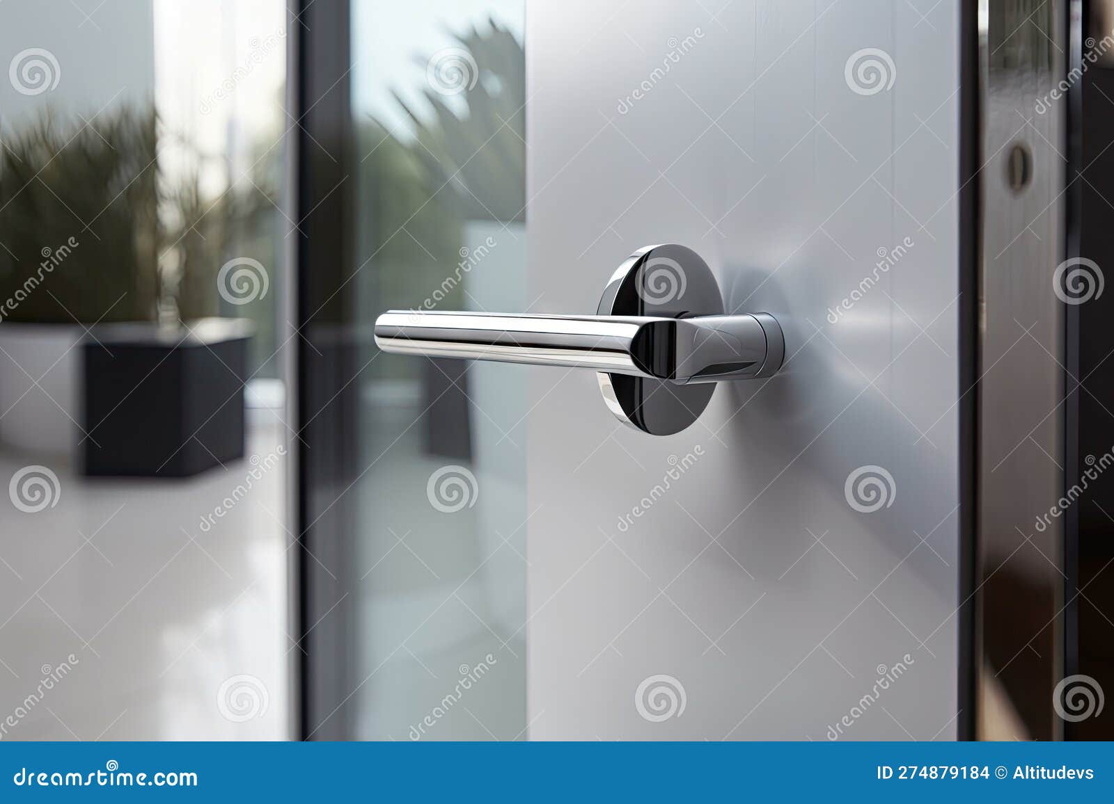 A Futuristic, Minimalist Door Handle with Sleek Lines and a Touch ...