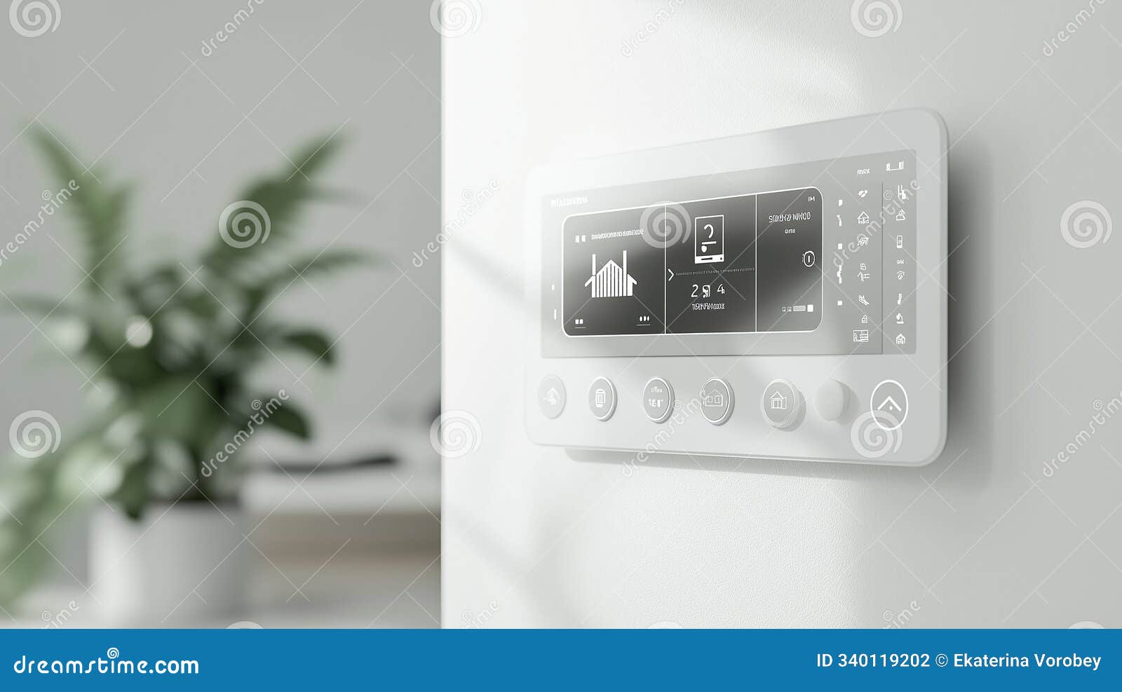 Futuristic Minimalist Smart Home Control Panel, Generative Ai Stock ...