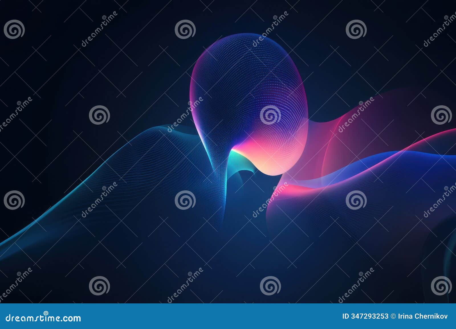 Futuristic Minimalistic Digital Concept with Abstract Siri Light Form ...