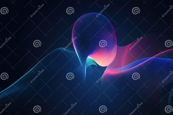 Futuristic Minimalistic Digital Concept with Abstract Siri Light Form ...