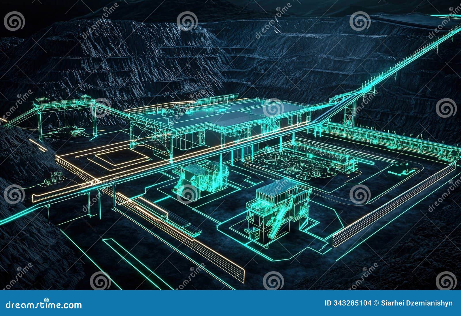 3D Visualization Of Underground High-voltage Power Lines Overlaid With ...