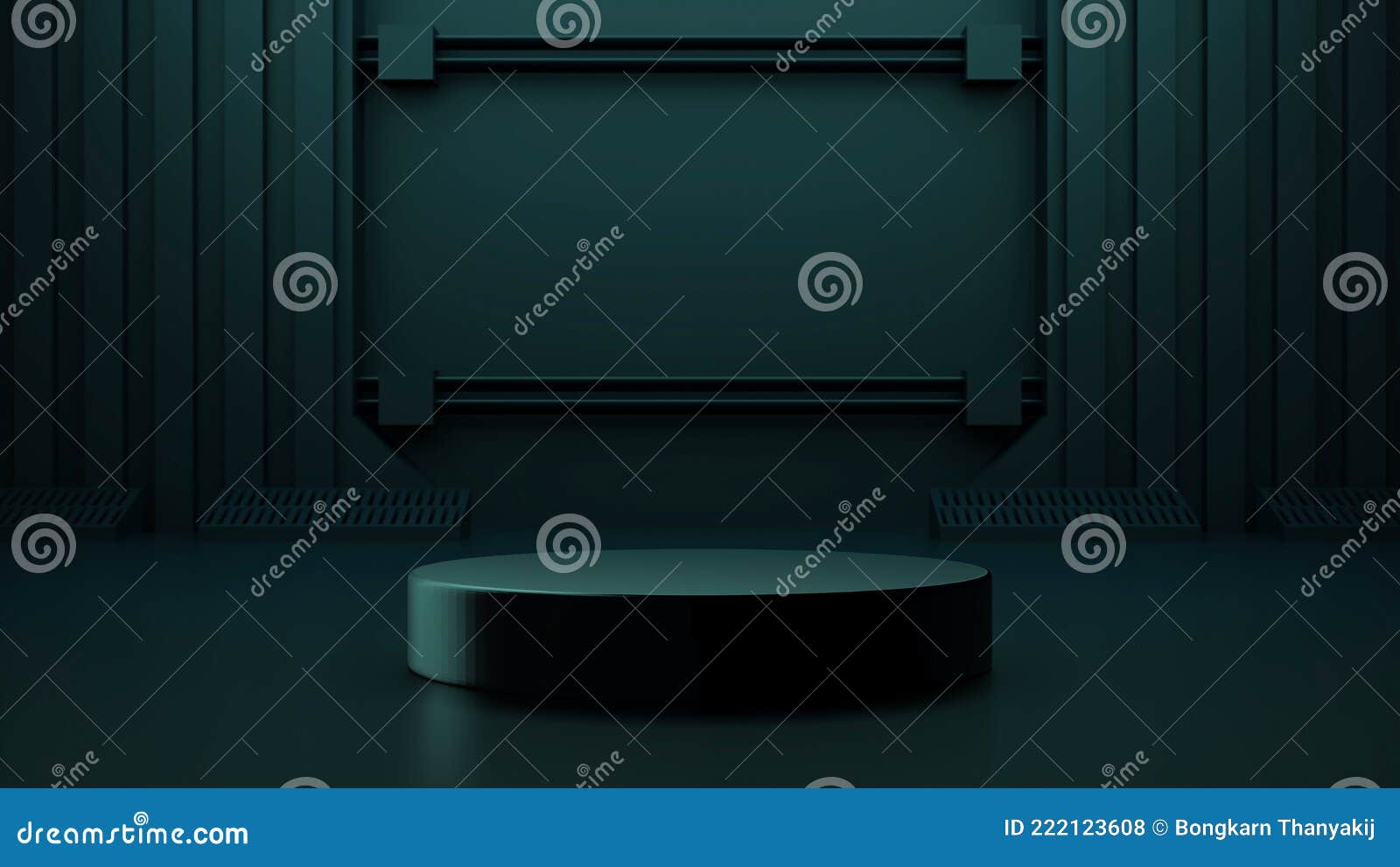 Futuristic Mock Up Scene with Showcase for Product Display, Abstract ...