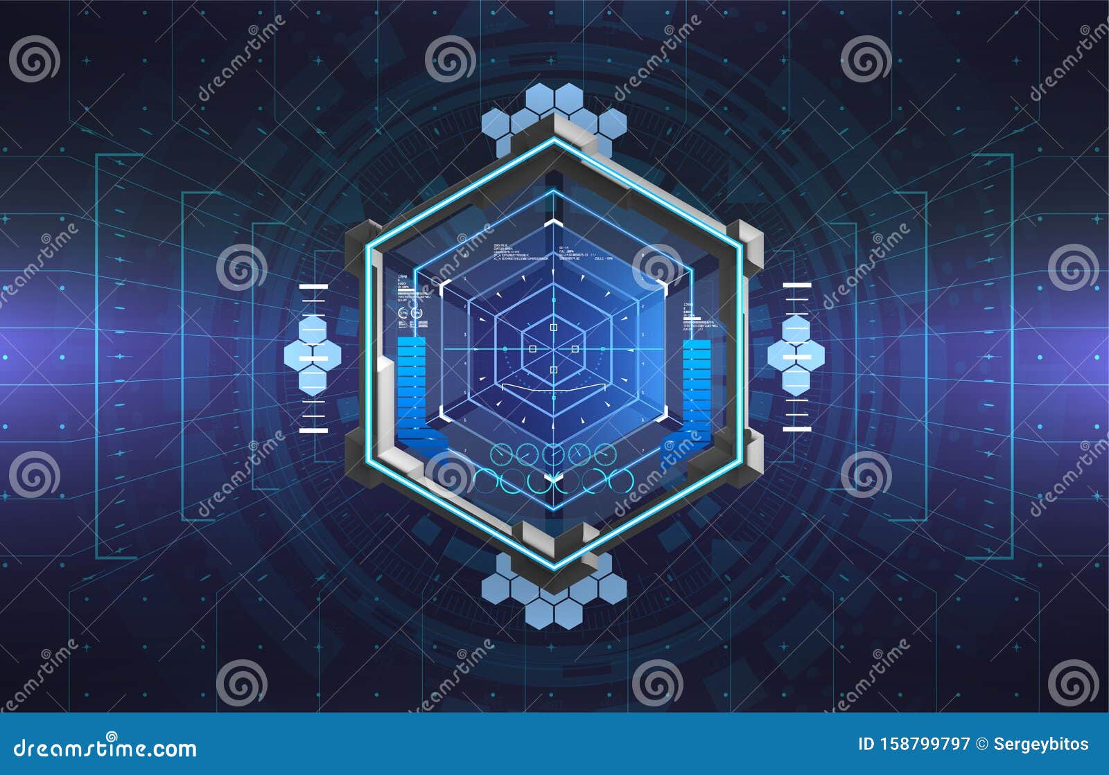 Futuristic Modern Aiming System Stock Vector - Illustration of modern ...