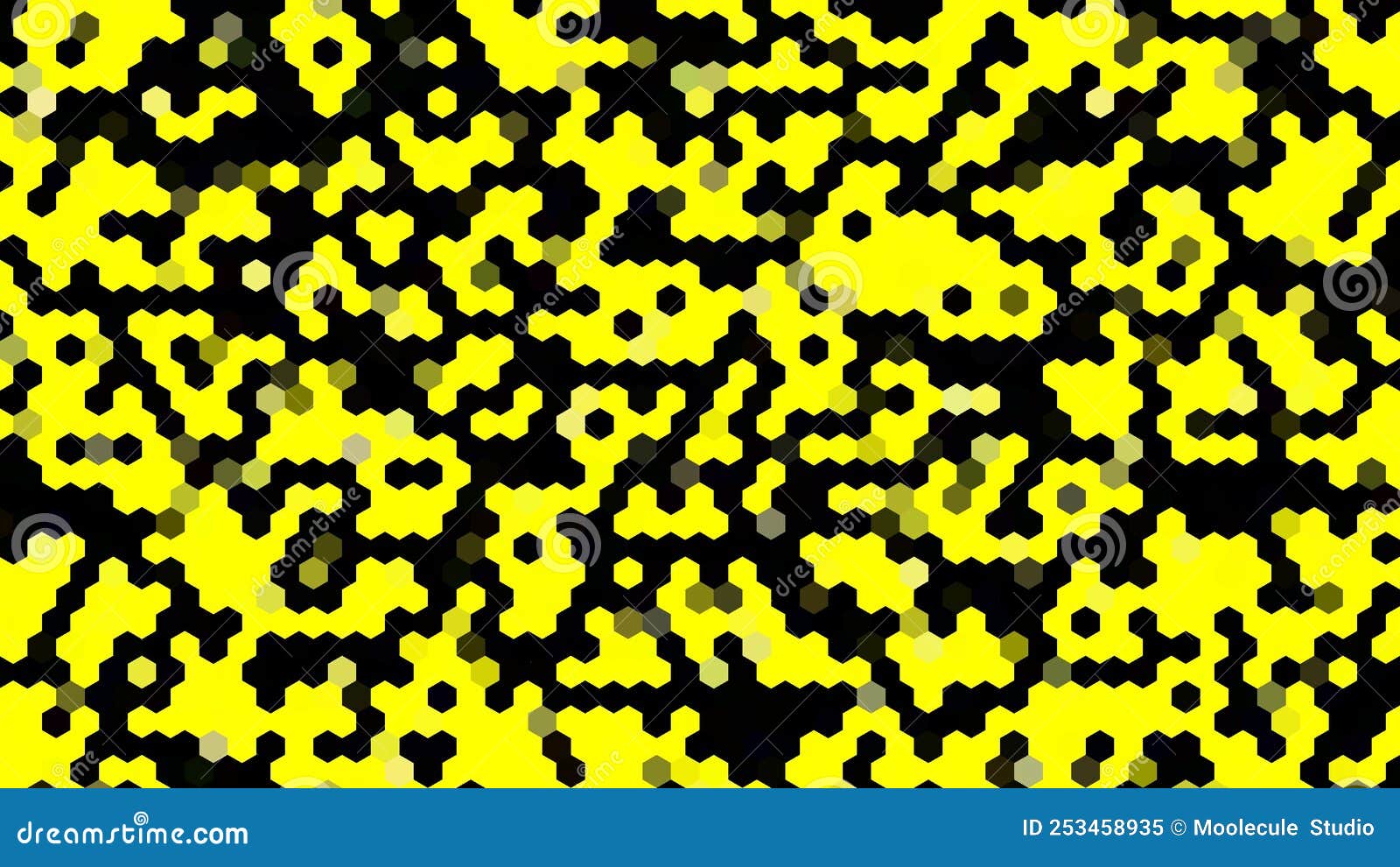 Futuristic and Modern Black Yellow Pixel Background. Hex Pixel Pattern ...