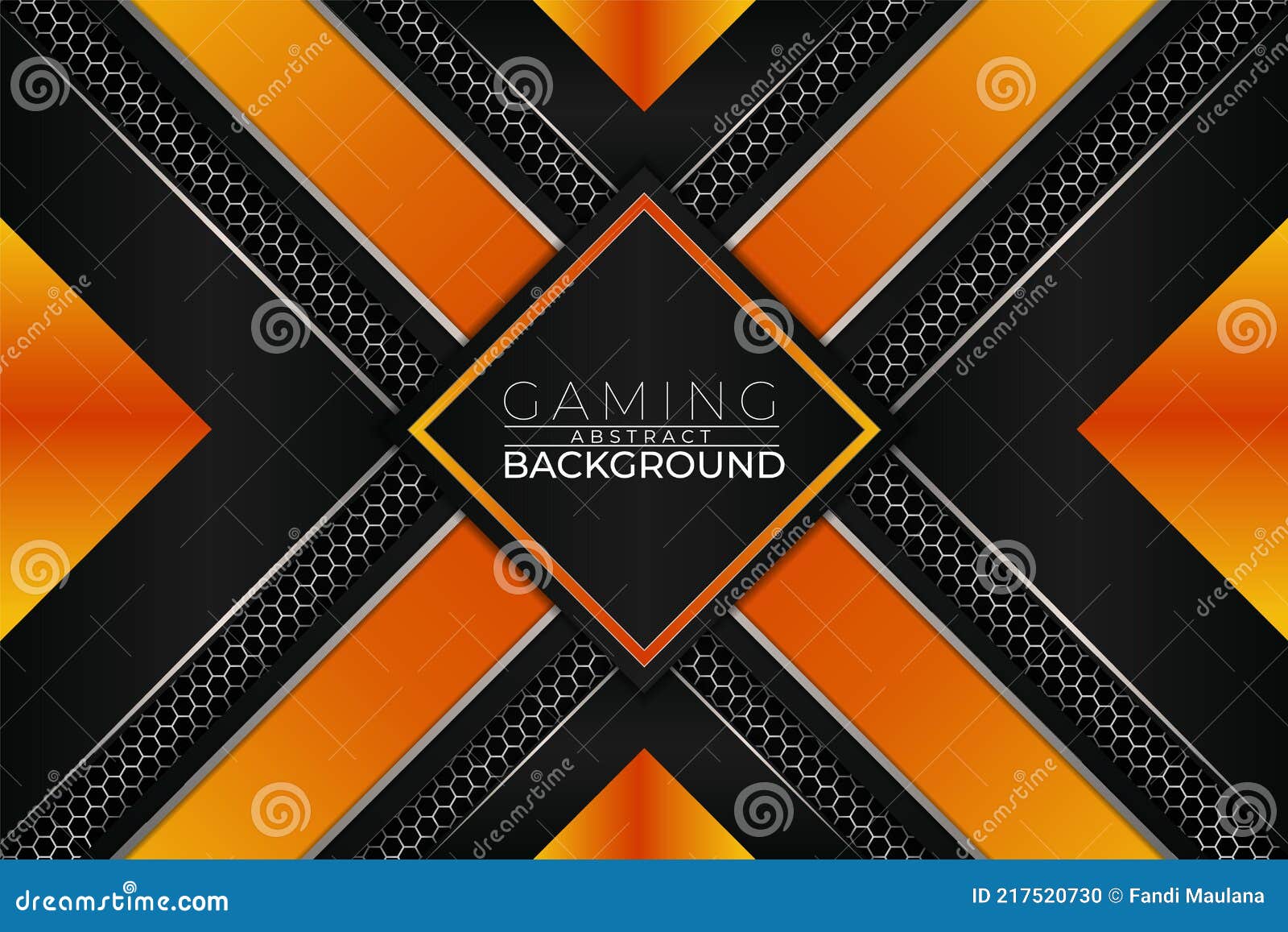 Futuristic Modern Gaming Concept Banner Background Orange and Grey with ...