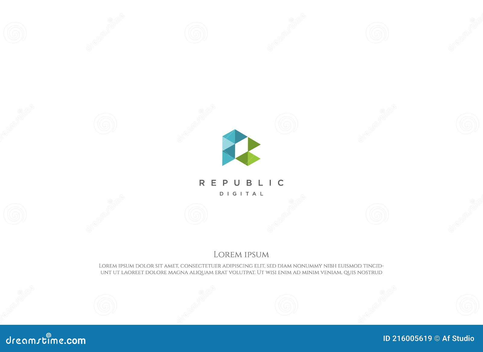 Futuristic Modern Geometric Polygon Triangle Initial Letter R Logo ...