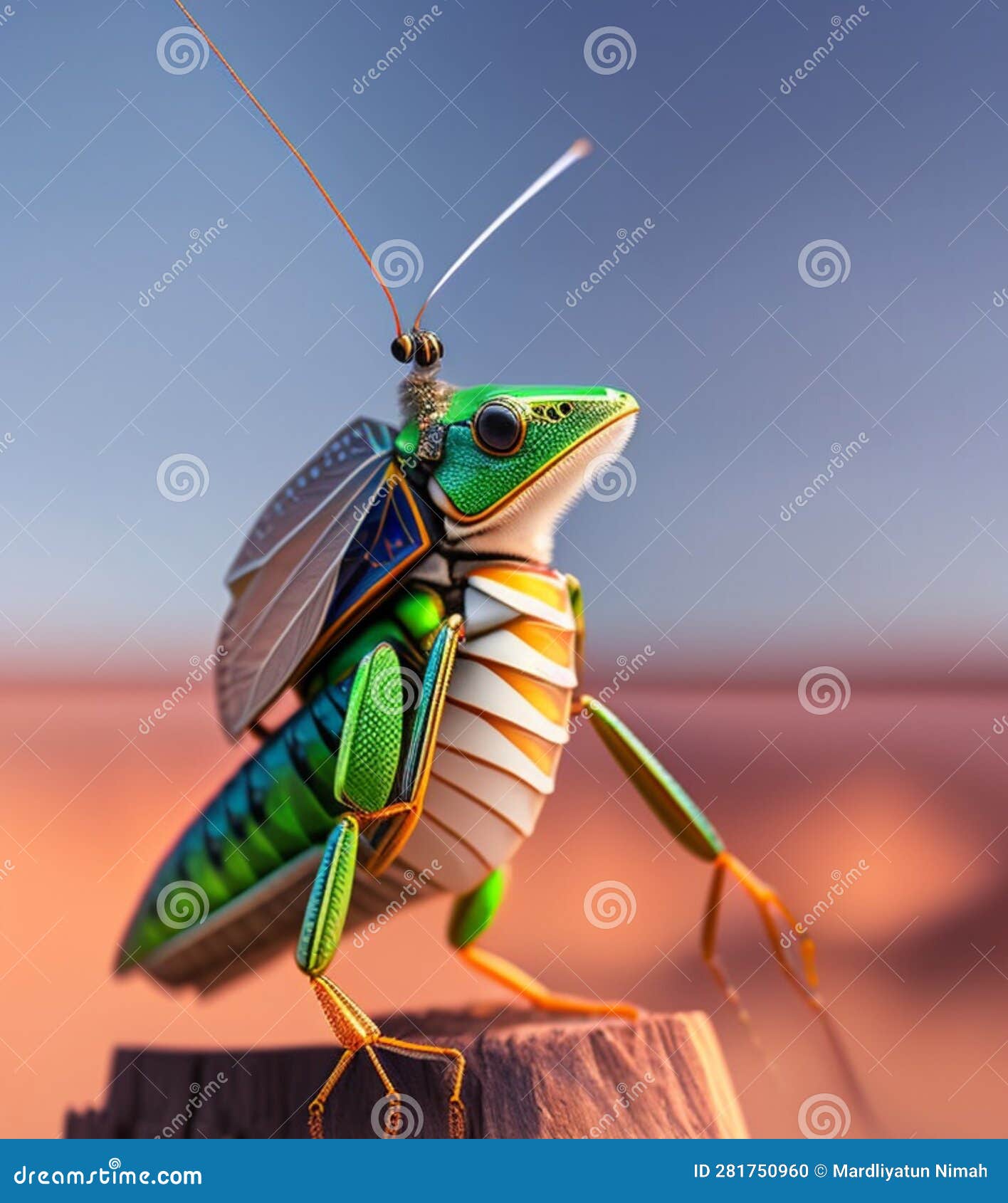 Futuristic and Modern Locust Insect Robot Stock Illustration ...