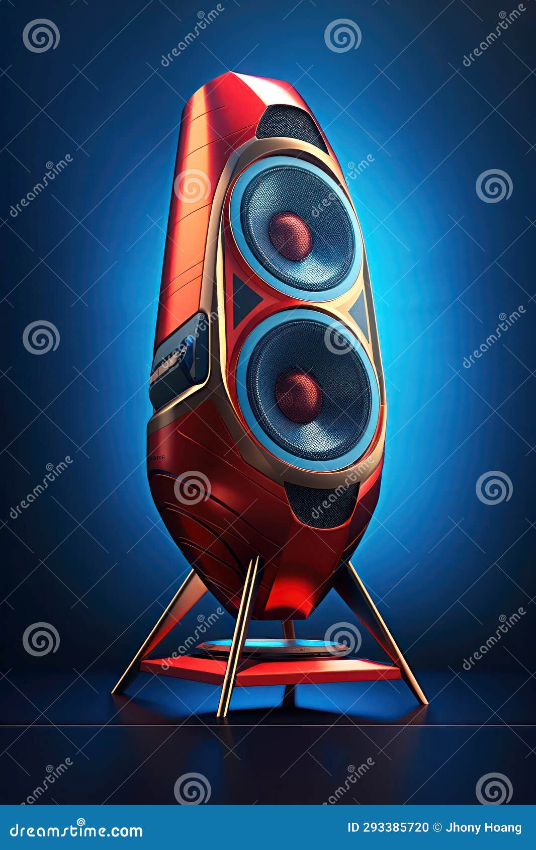 Futuristic Modern Loud Speaker Electronics Stock Illustration ...