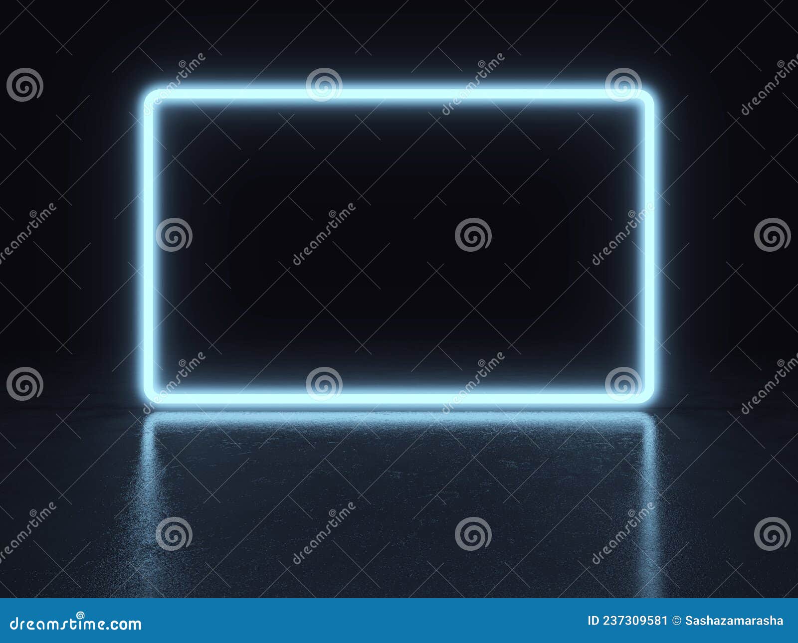 Modern Neon Blue Colored Brick Wall Texture Background With Empty ...