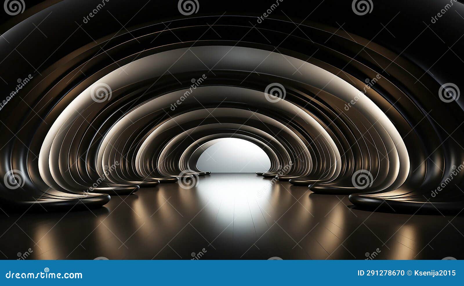 Futuristic Modern Office Building Interior in Urban City Stock ...