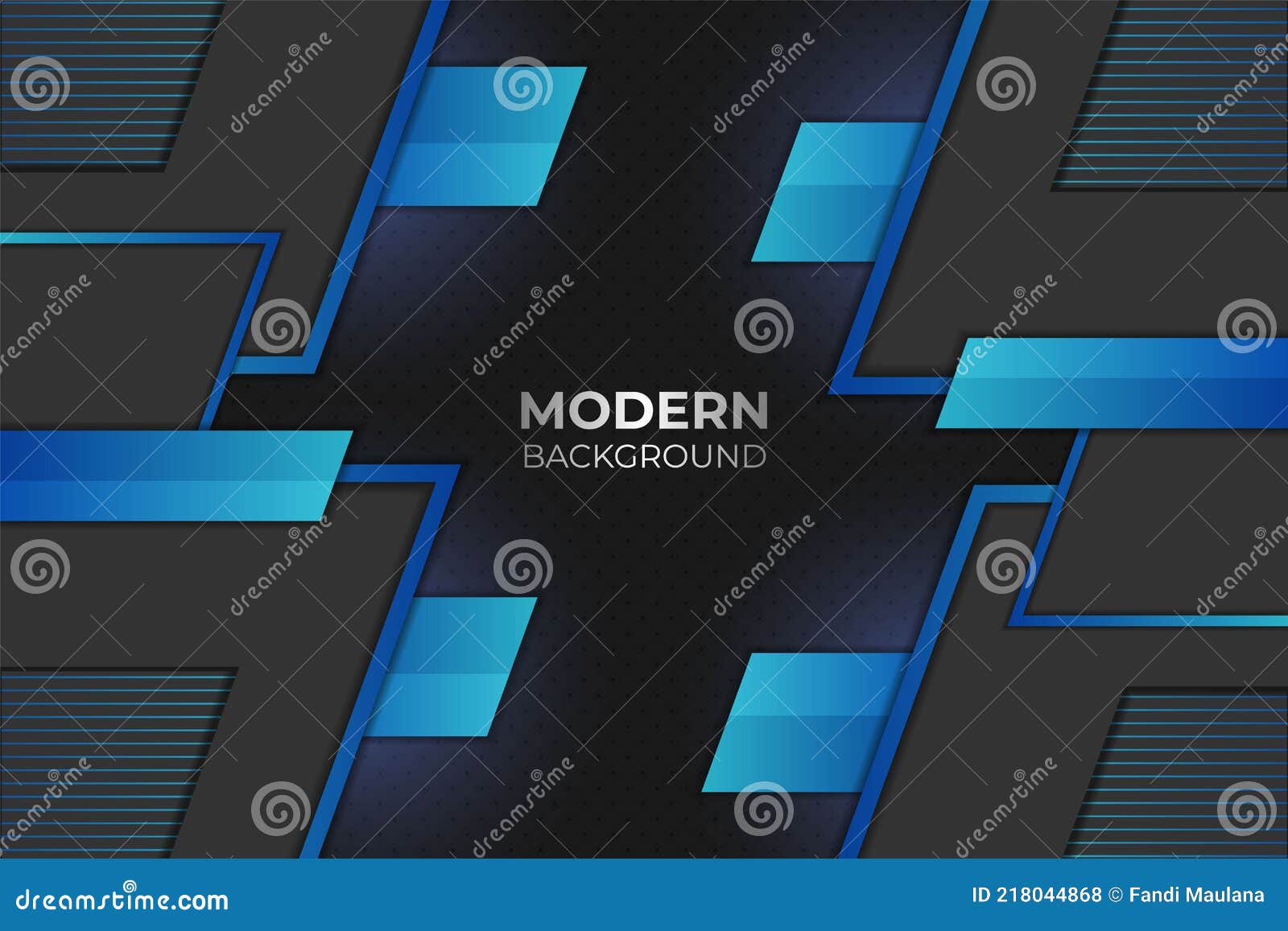 Futuristic Modern Realistic Blue Background with Overlapped Layers and ...
