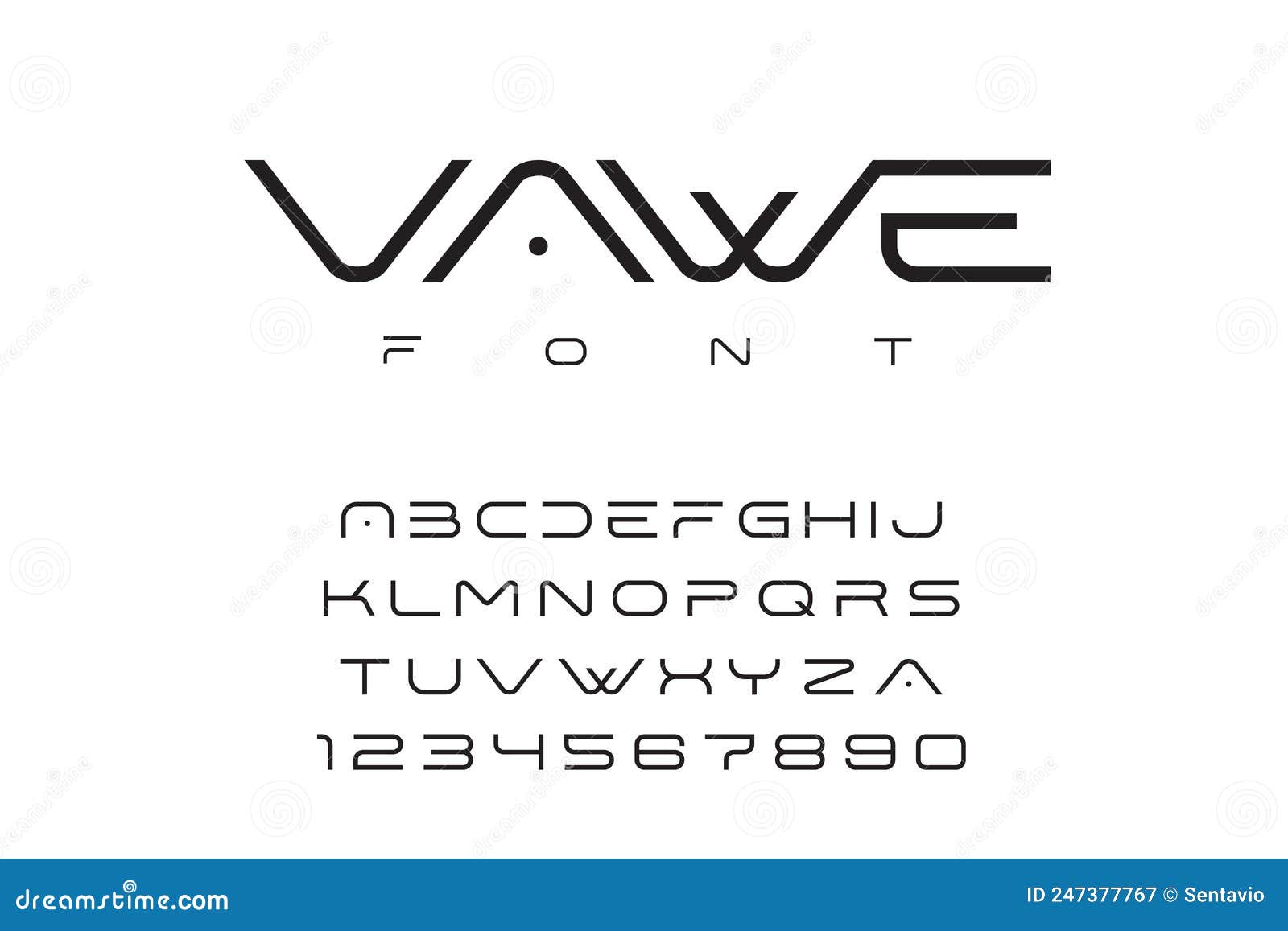 Futuristic Modern Technology Font Vector Design Style Stock Vector ...