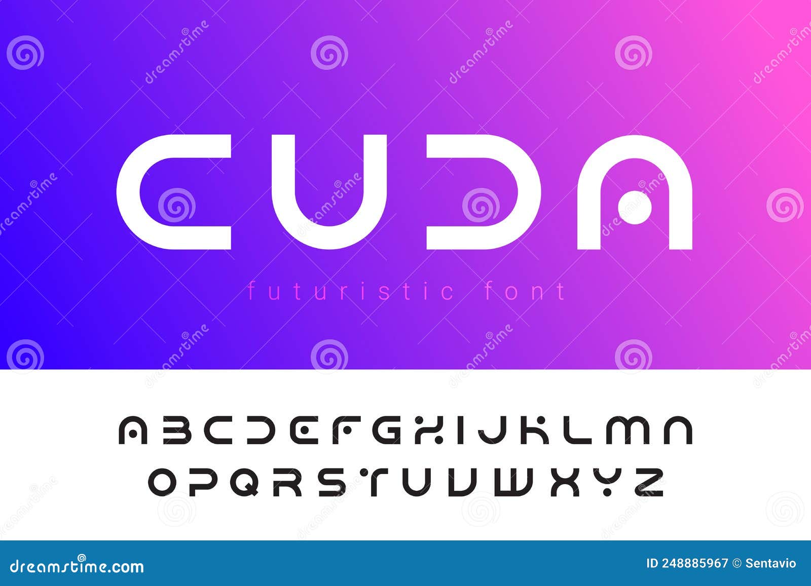 Futuristic Modern Technology Font Vector Design Style Stock Vector ...