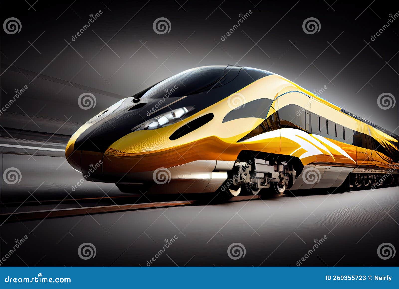Futuristic modern train stock image. Image of travel - 269355723