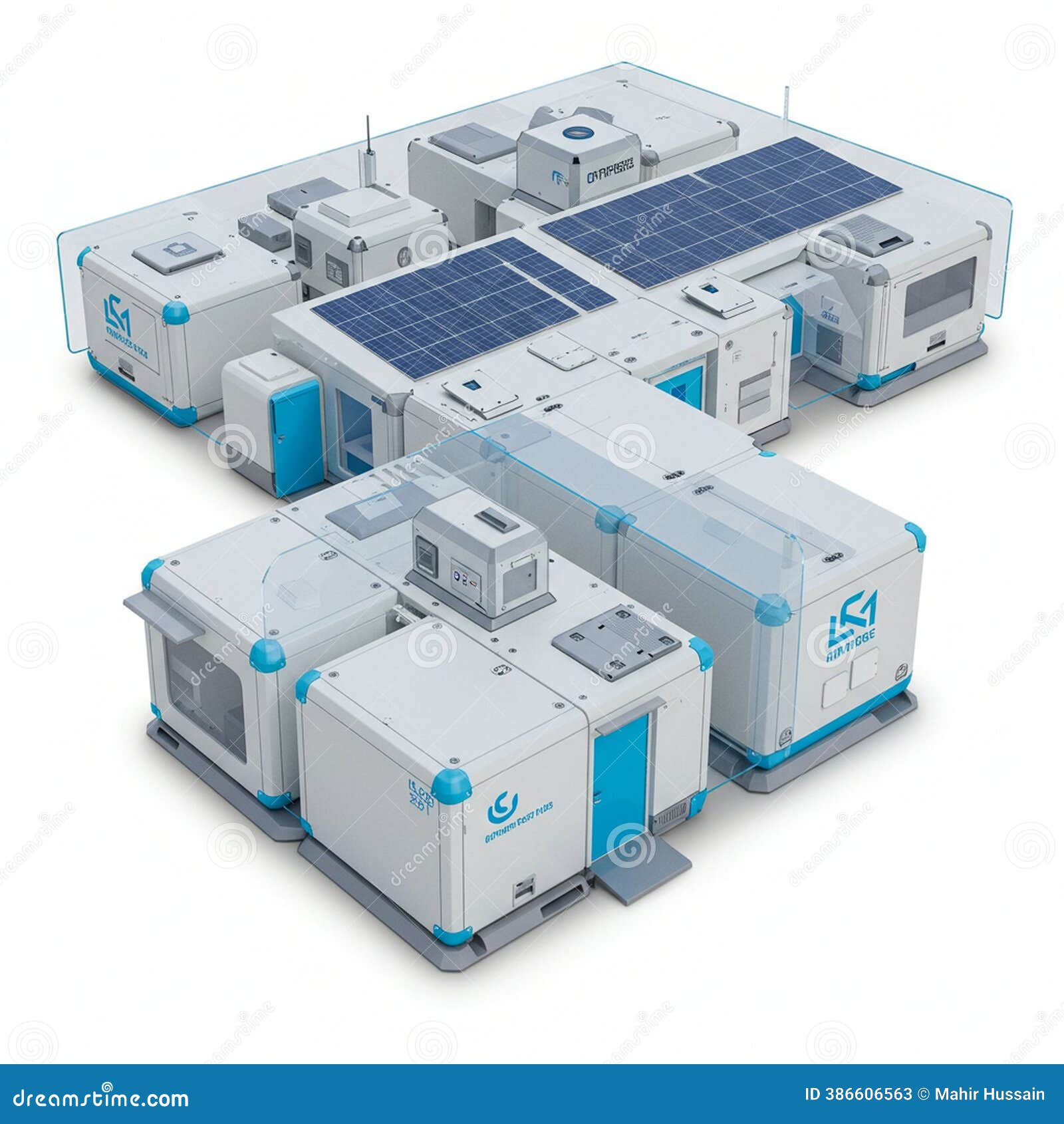 Futuristic Units Line Icons Collection. Cyber, Robotics, Holographic ...