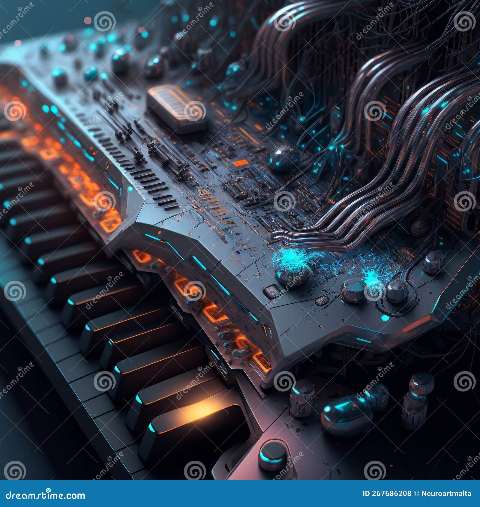Futuristic Modular Synthesizer Stock Photo - Image of complex ...