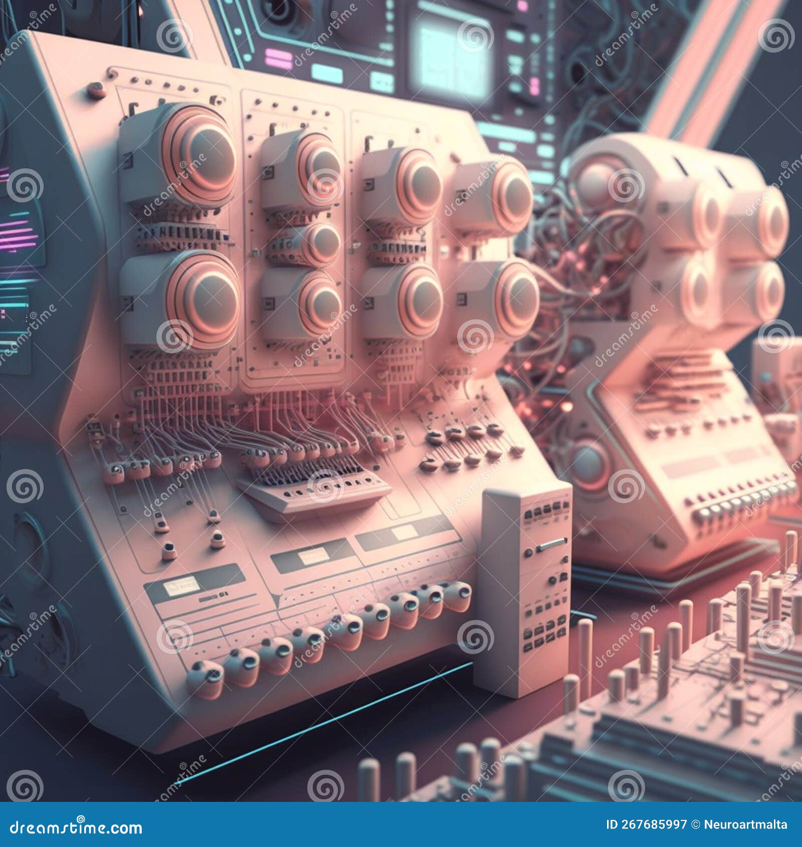 Futuristic Modular Synthesizer Stock Image - Image of creation, scifi ...