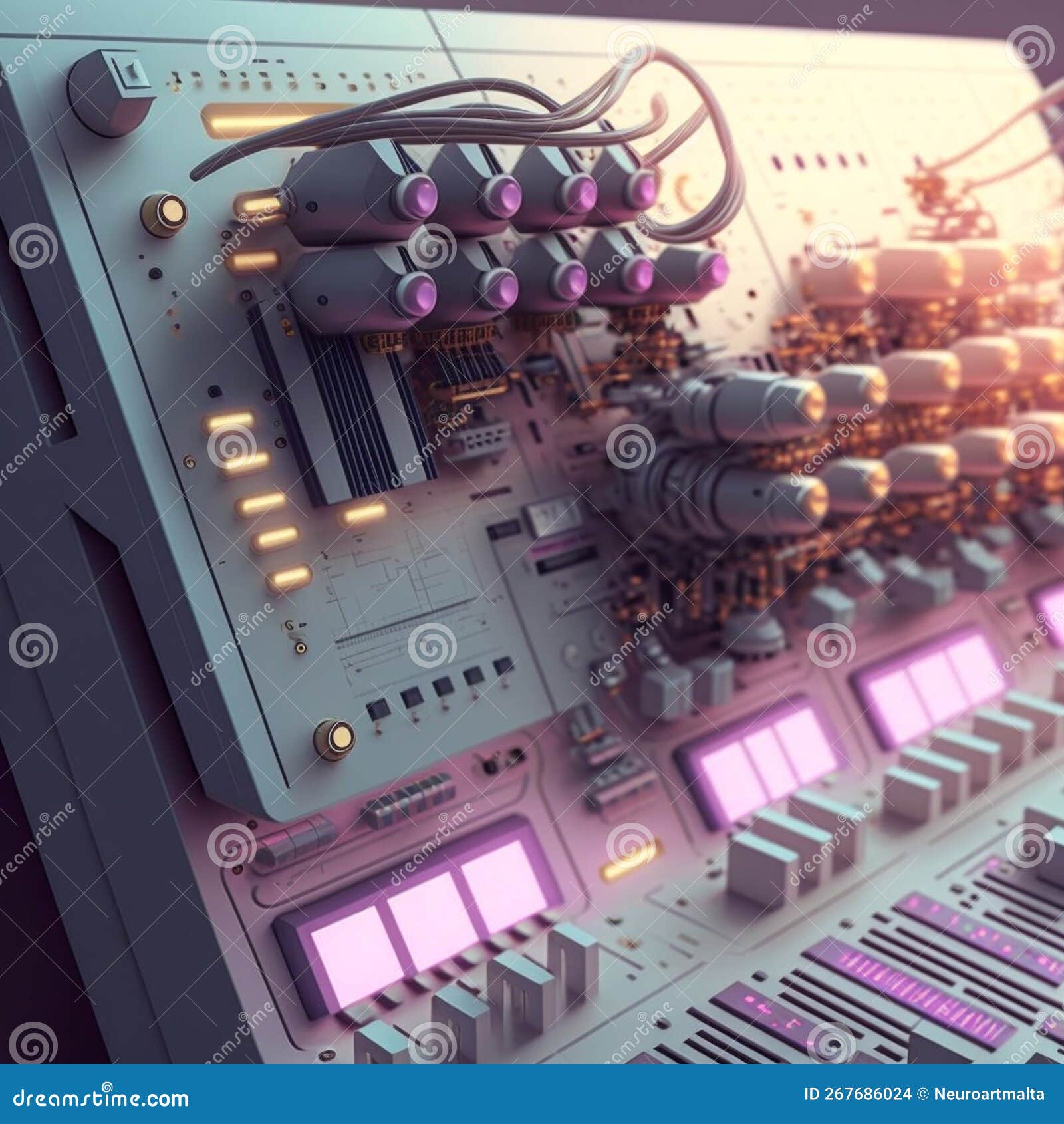 Futuristic Modular Synthesizer Stock Photo - Image of imagery, digital ...