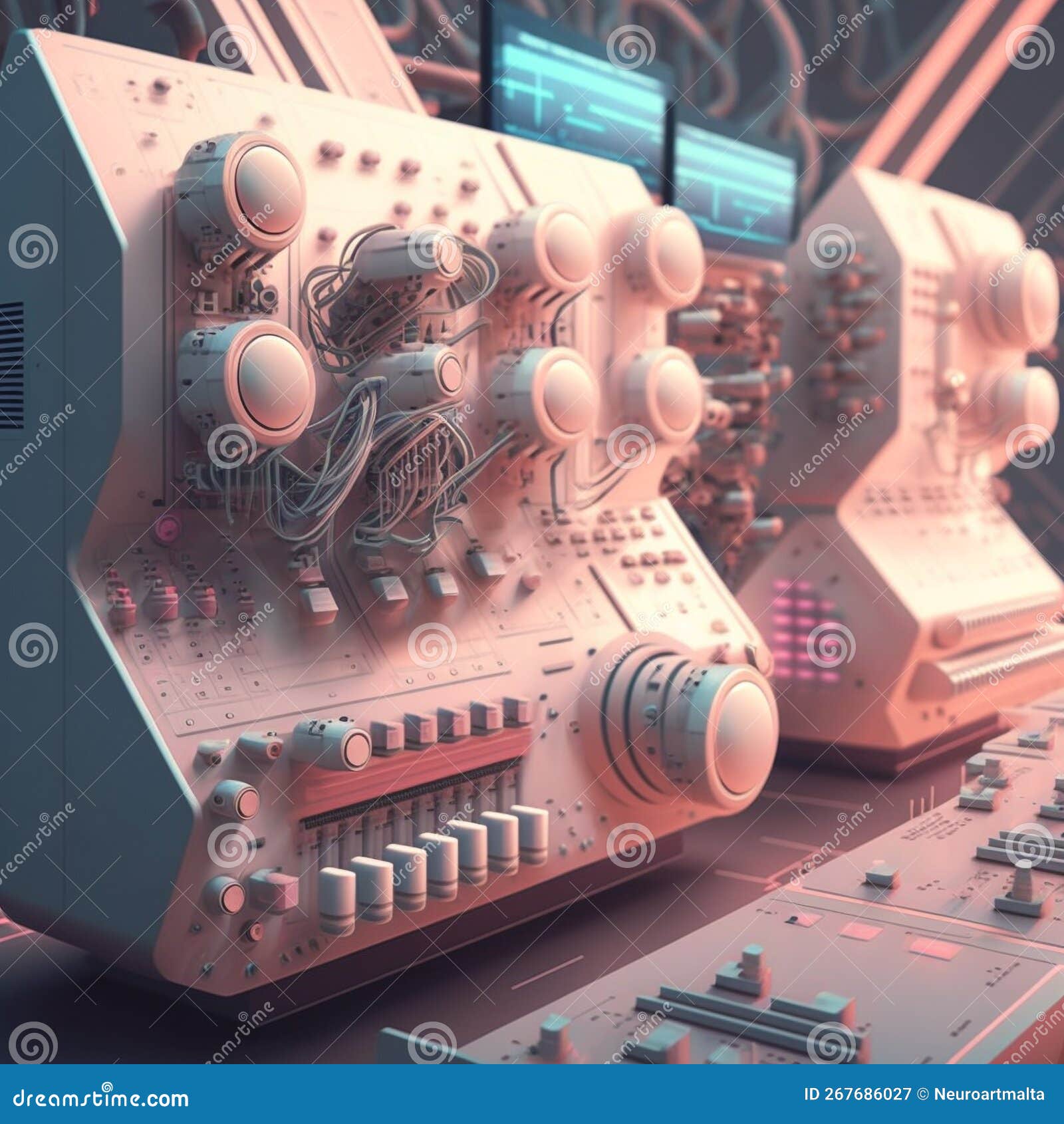 Futuristic Modular Synthesizer Stock Image - Image of futuristic ...