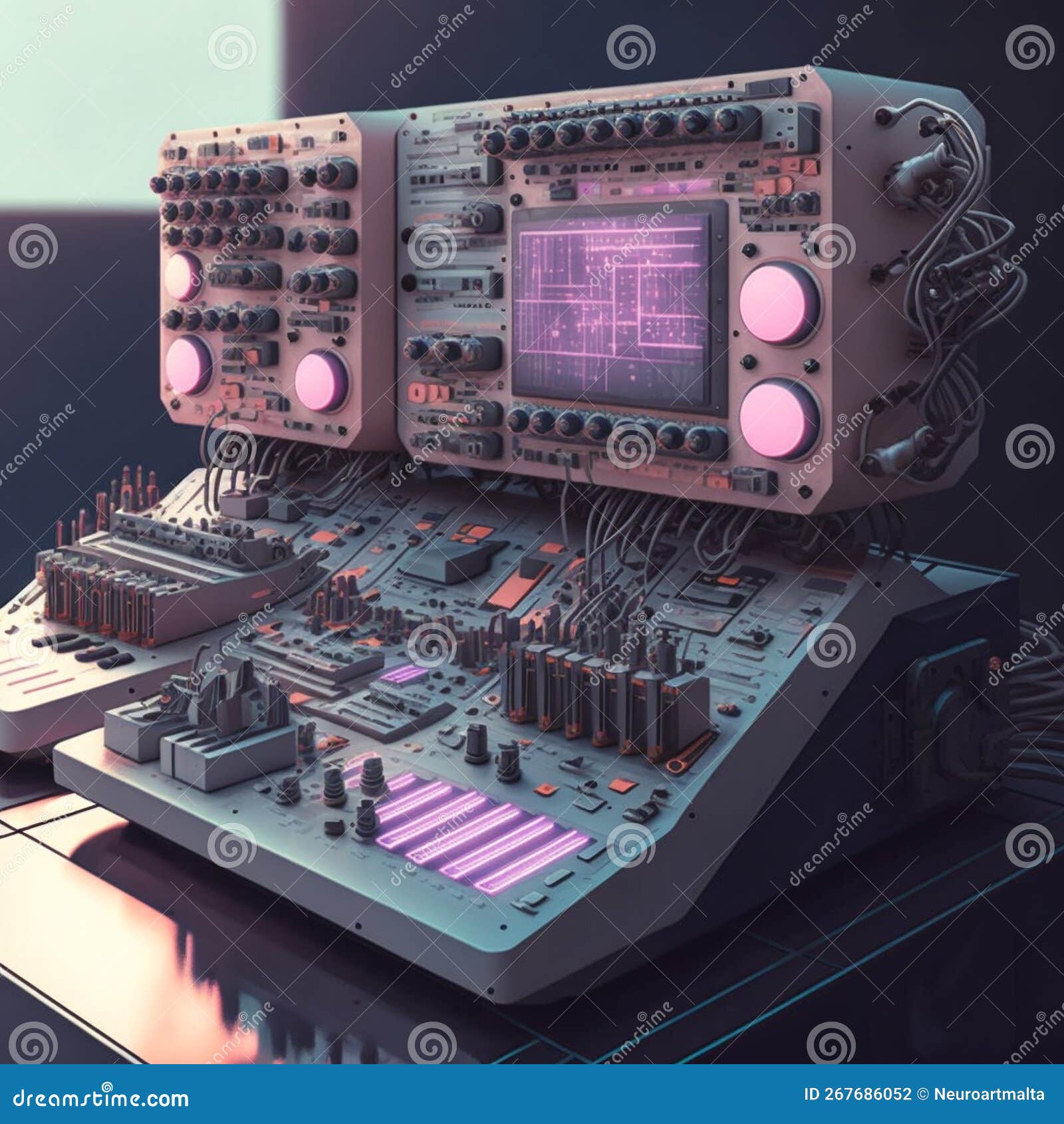 Futuristic Modular Synthesizer Stock Photo - Image of modular ...