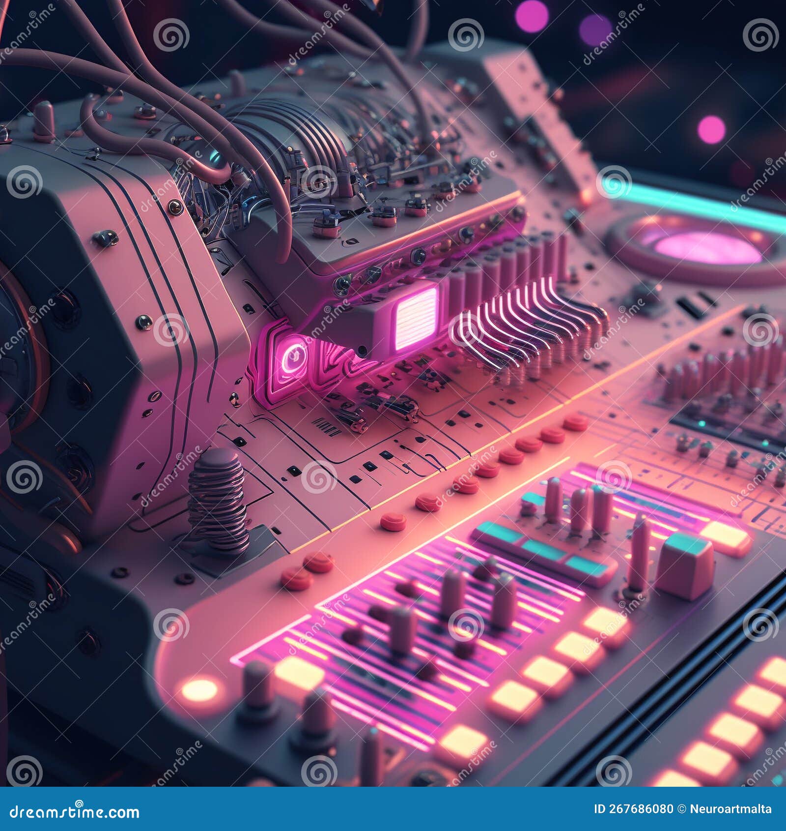 Futuristic Modular Synthesizer Stock Photo - Image of imagery, style ...