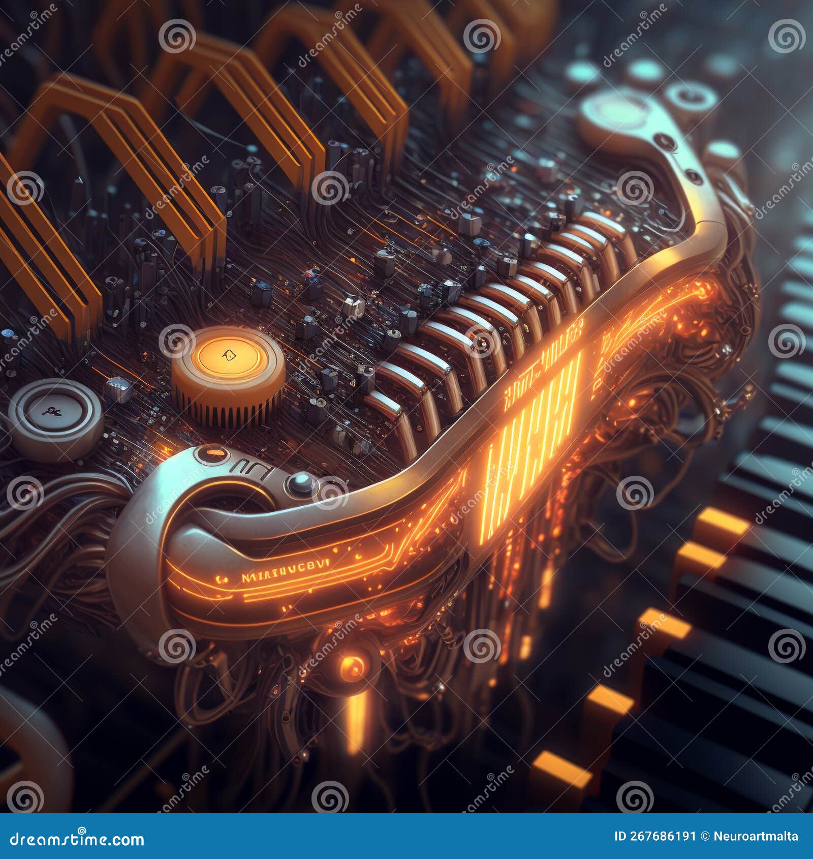Futuristic Modular Synthesizer Stock Image - Image of sound, realistic ...