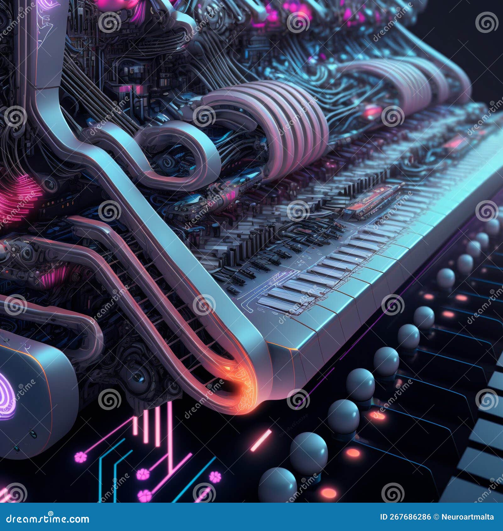 Futuristic Modular Synthesizer Stock Photo - Image of synthesizers ...