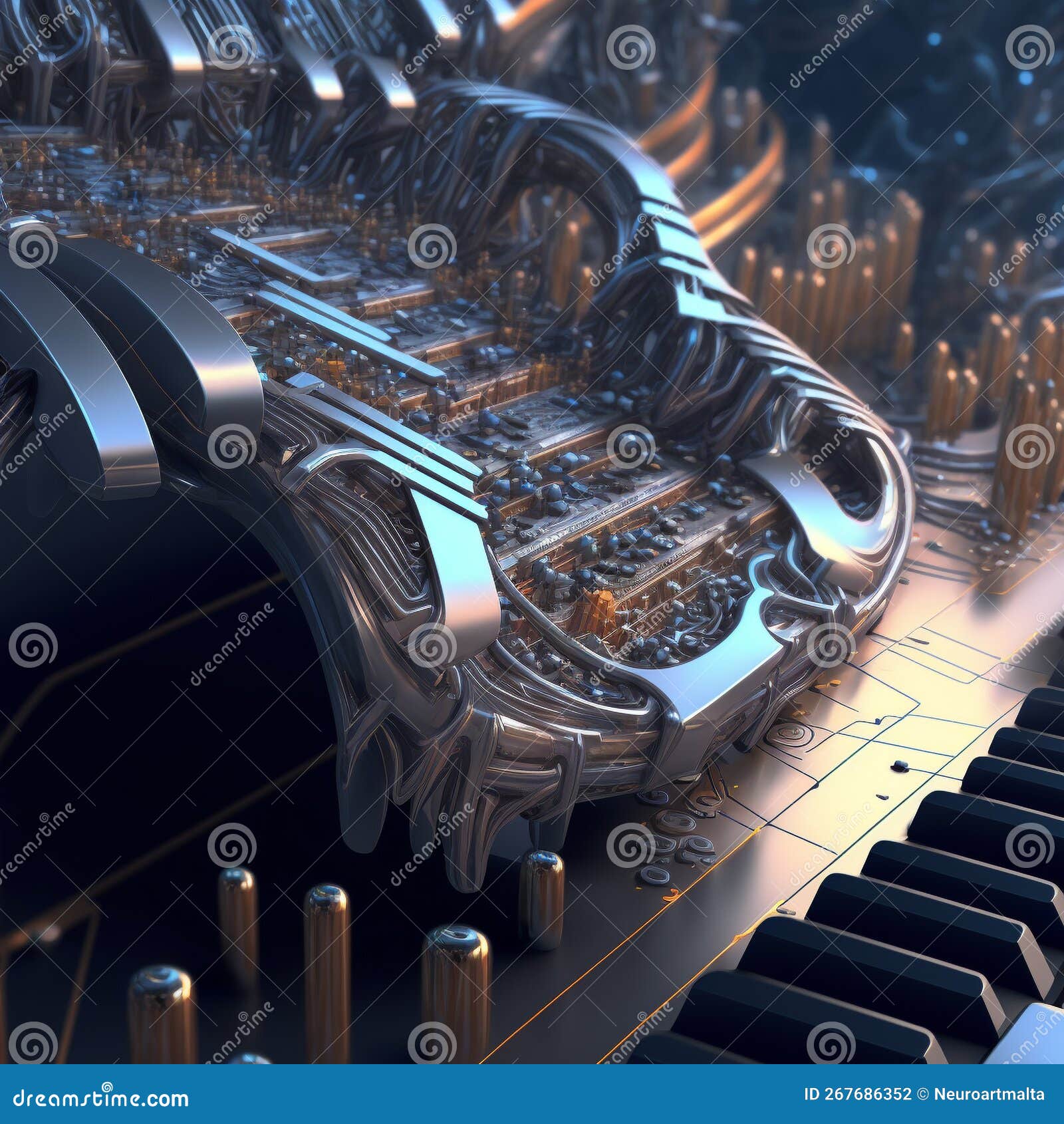 Futuristic Modular Synthesizer Stock Photo - Image of synthesizers ...