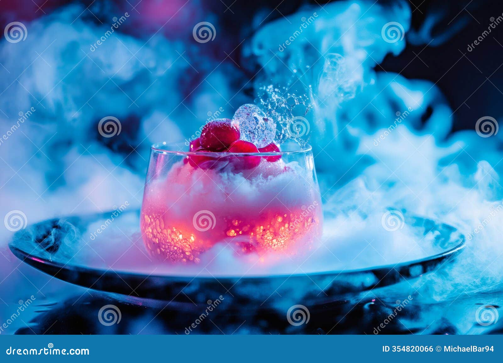 Futuristic Molecular Dessert with Liquid Nitrogen Effect, AI Generated Image Stock Photo - Image ...