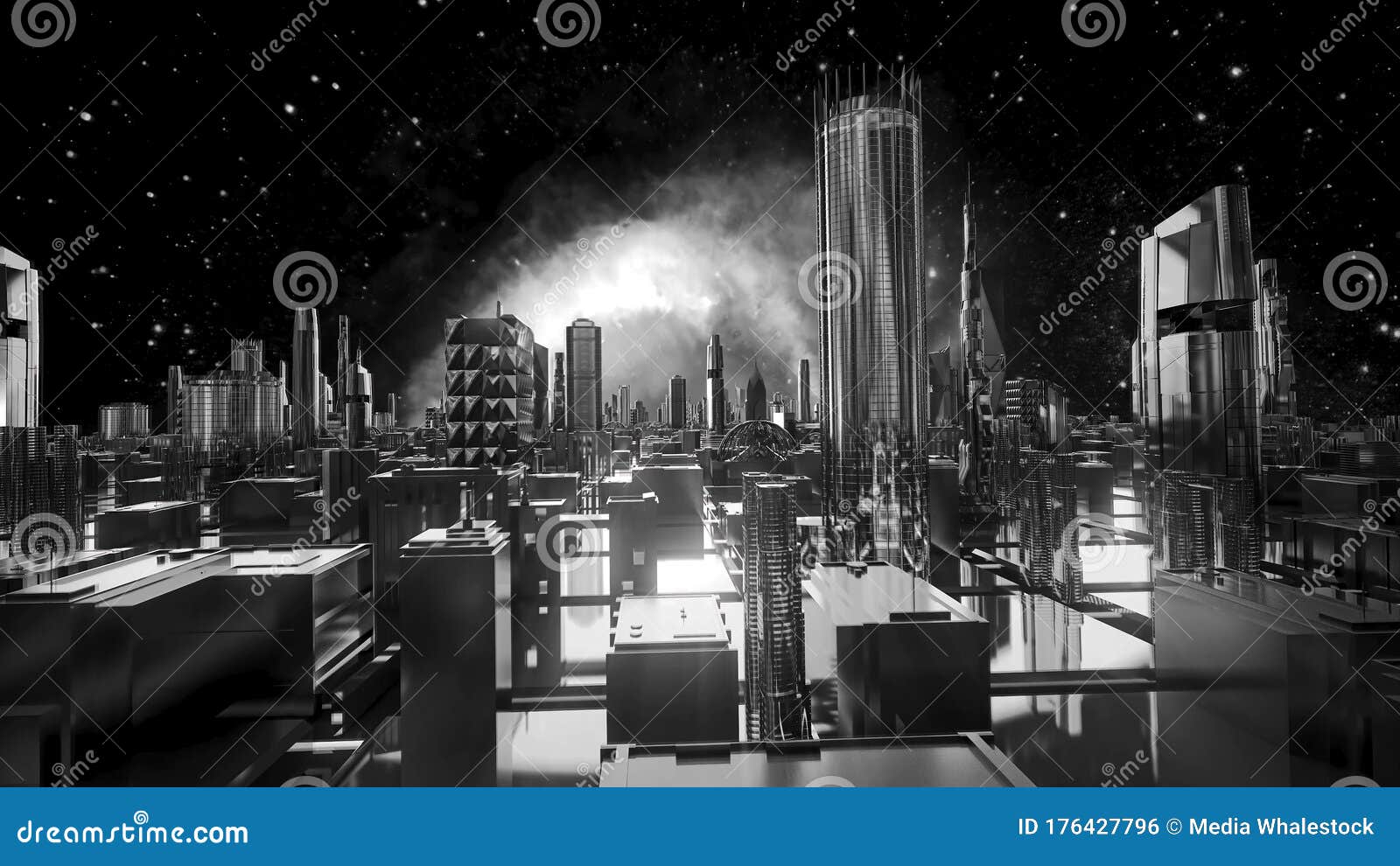 Exploding City Stock Illustration | CartoonDealer.com #9905680