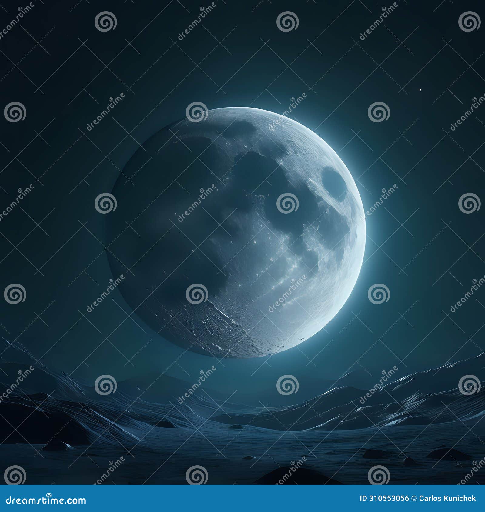 Futuristic Moon Background - Generated by Ai Stock Illustration ...