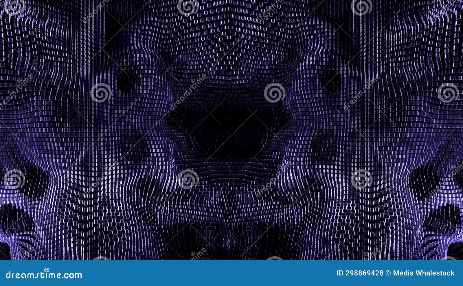 Particle 3D Wavy Ripple Effect. Color Grid Surface Stock Photo ...