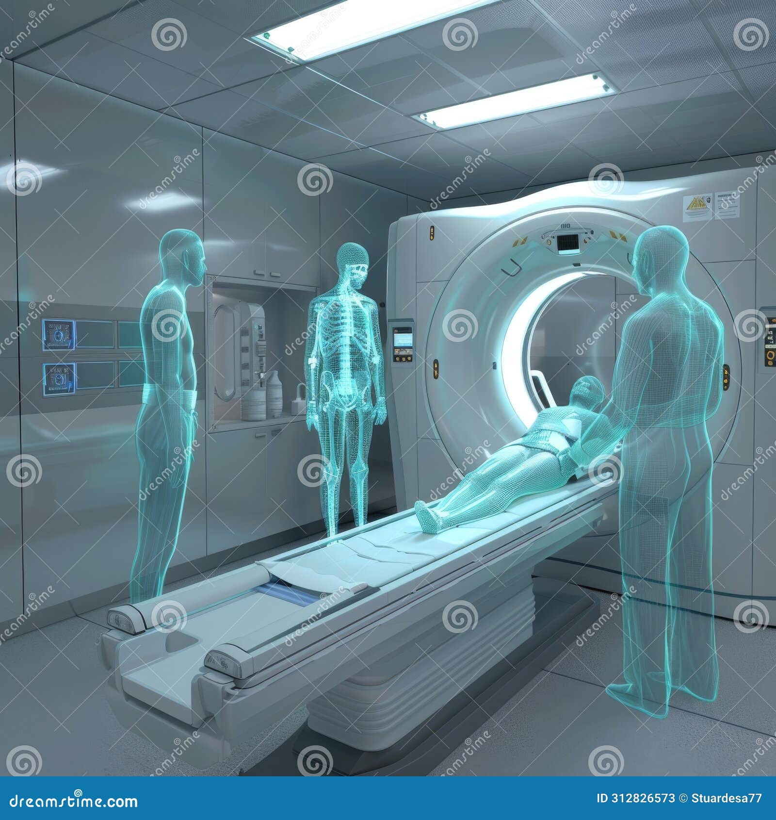 Futuristic MRI Scan Visualization Stock Image - Image of futuristic ...