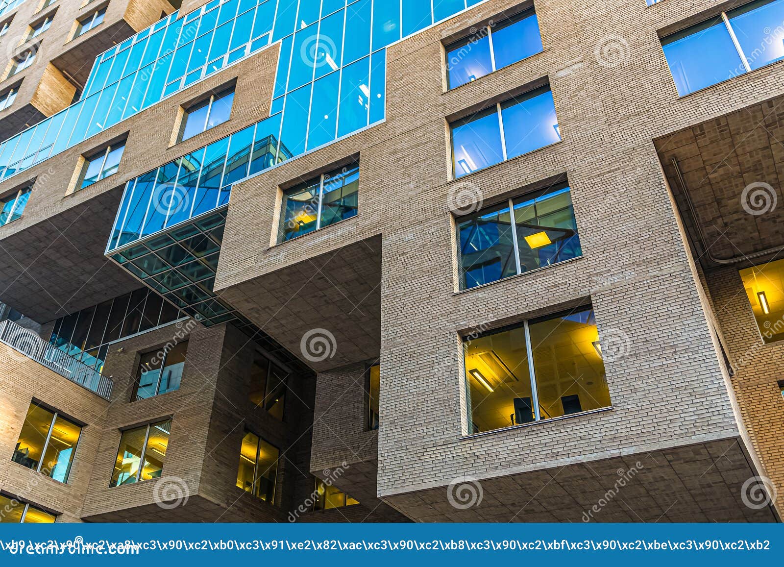 Futuristic Multi-level Architecture of a Modern Building Stock Image ...