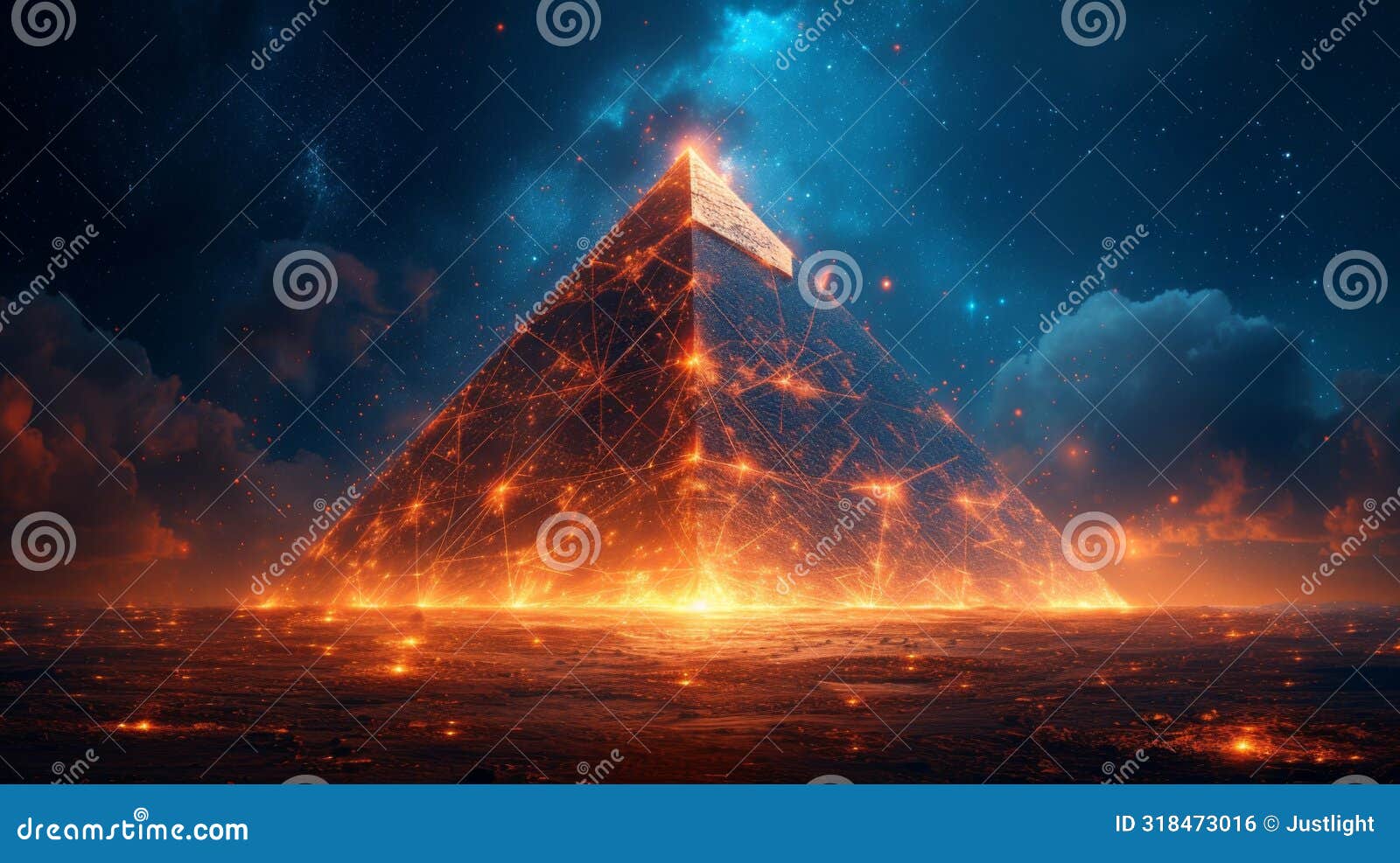 A Futuristic Multilayered Pyramid Stands As a Symbol of Financial ...
