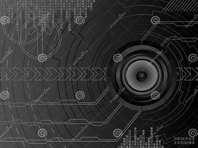 Futuristic Music Background Stock Vector - Illustration of shape ...